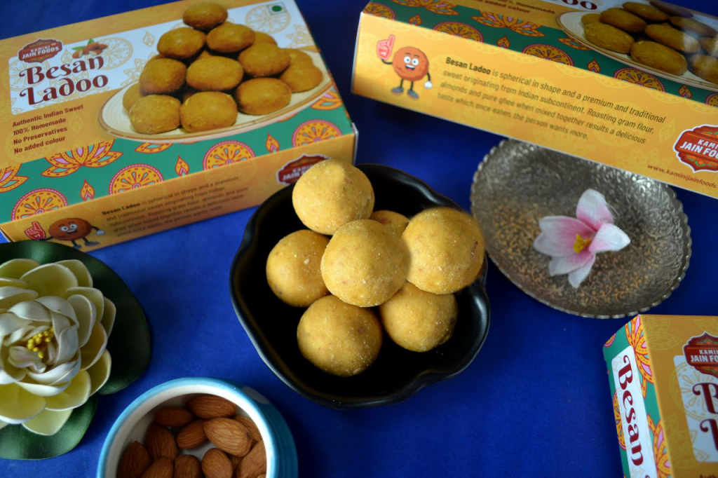 Besan Ladoo – 250gm (Pure Ghee) – Kamini Jain Foods